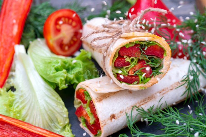 Vegetable Roll for a Healthy Lifestyle Stock Image - Image of frankie ...