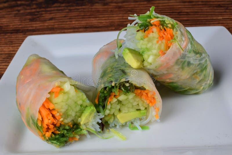 Vegetable roll stock photo. Image of cucumbers, meal - 193768280