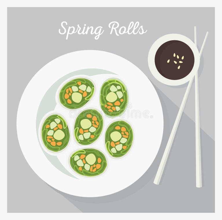 Vegetable rolls. stock vector. Illustration of vegetarian - 78187451