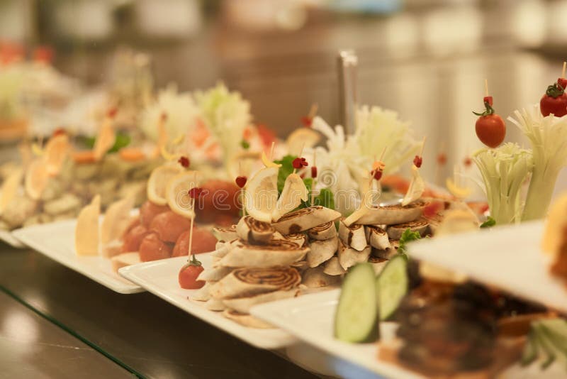 Vegetable Rolls with Lemon, Cucumbers, Cherry Tomatoes for Picking Up ...