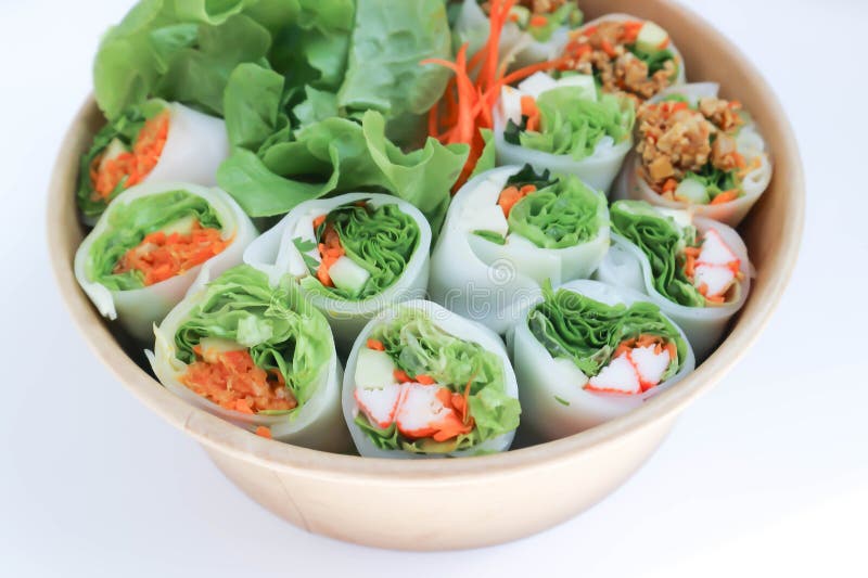 Vegetable Rolls or Noodle Rolls or Rice Noodle Rolls or Vietnamese ...