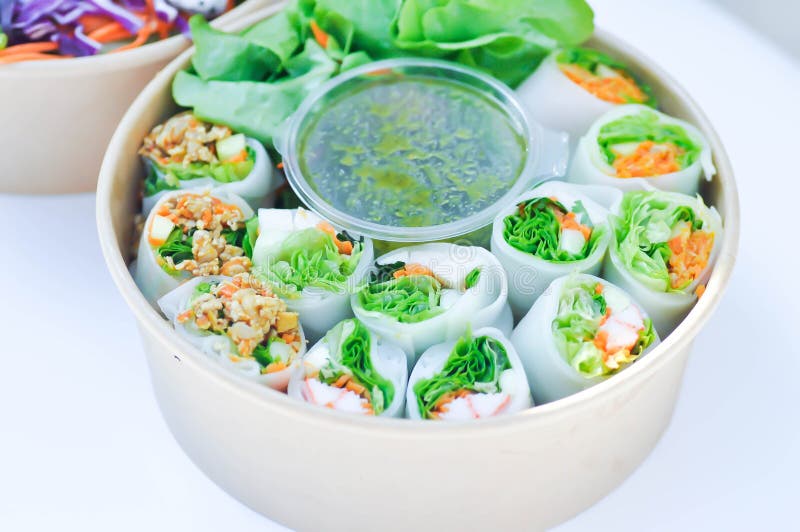 Vegetable Rolls or Noodle Rolls or Rice Noodle Rolls or Vietnamese ...