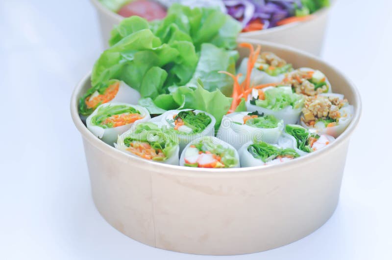 Vegetable Rolls or Noodle Rolls or Rice Noodle Rolls or Vietnamese ...