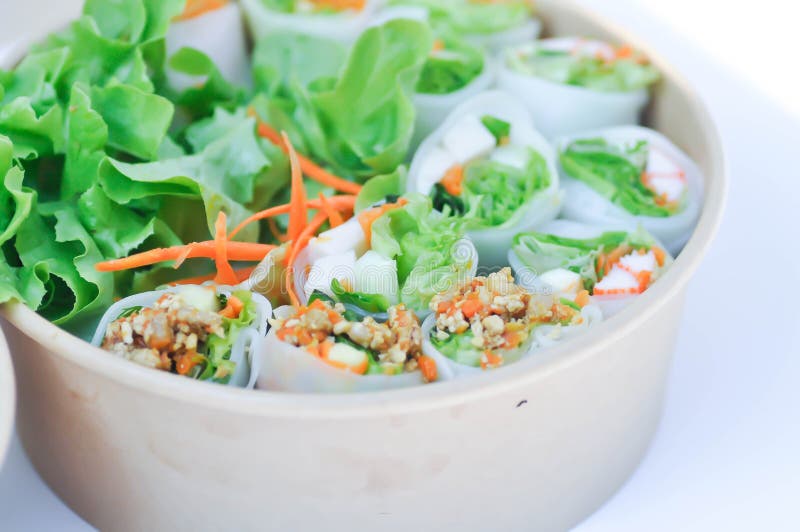 Vegetable Rolls or Noodle Rolls or Rice Noodle Rolls or Vietnamese ...