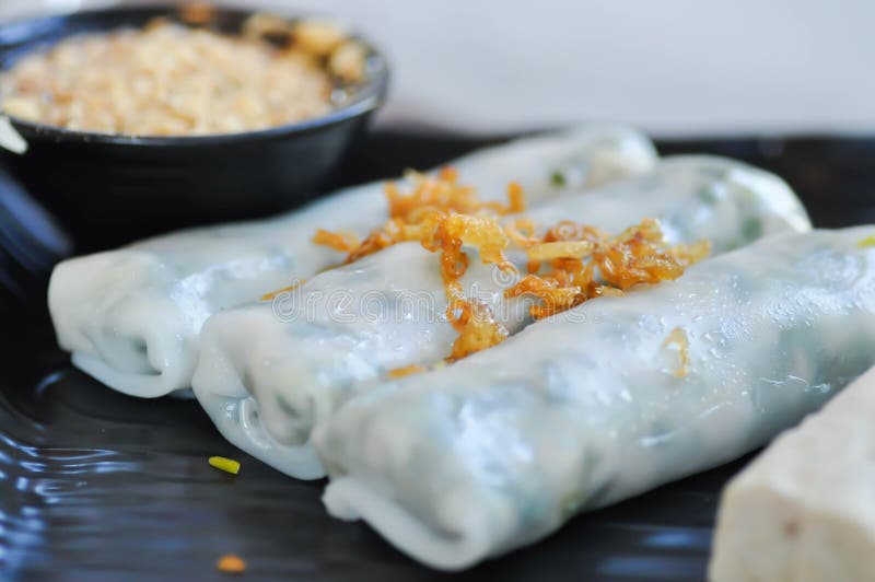 Vegetable Rolls or Rice Rolls , Fresh Rolls or Fresh Spring Rolls Stock ...