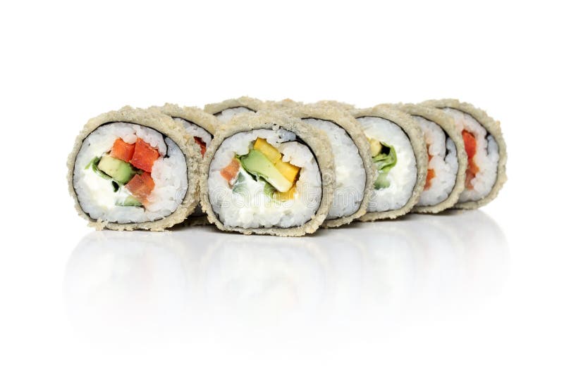 Vegetable Rolls with White Background Stock Image - Image of filling ...