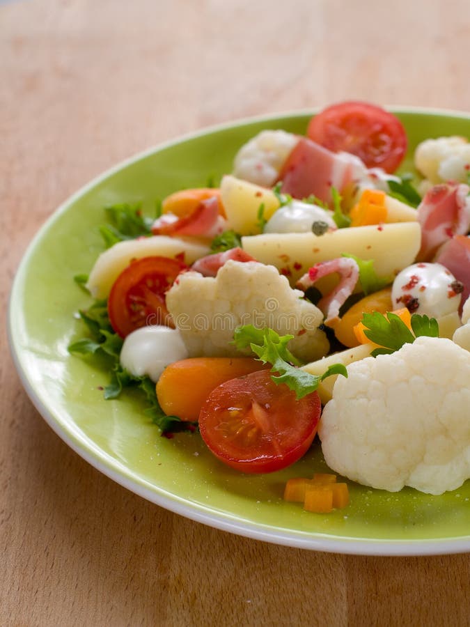 Vegetable salad stock photo. Image of salad, portion - 17027396