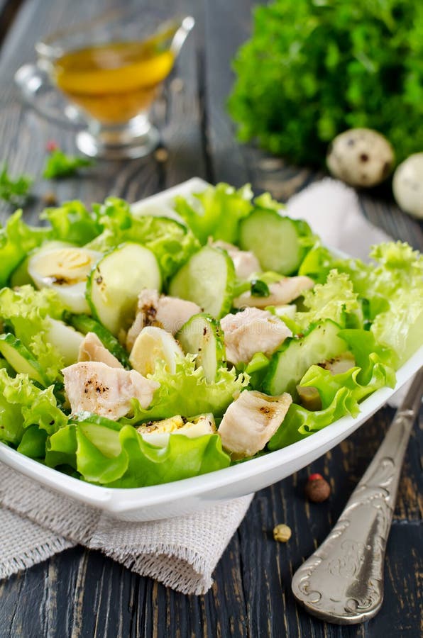 Vegetable Salad with Cod Liver Stock Photo - Image of citrus, appetizer ...