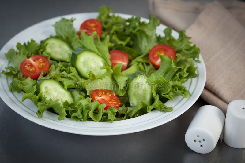 Vegetable salad stock photo. Image of leaves, lettuce - 38721224