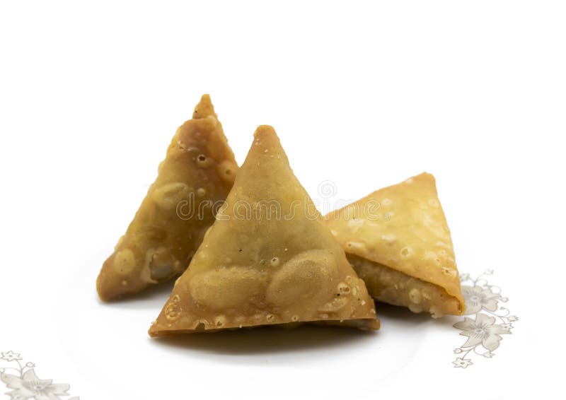 Vegetable Samosa and Singara Isolated on White Background Stock Image ...