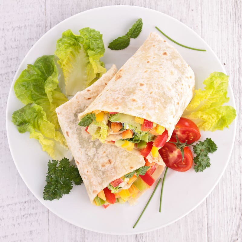 Vegetable sandwich wrap stock photo. Image of sandwich - 32816842