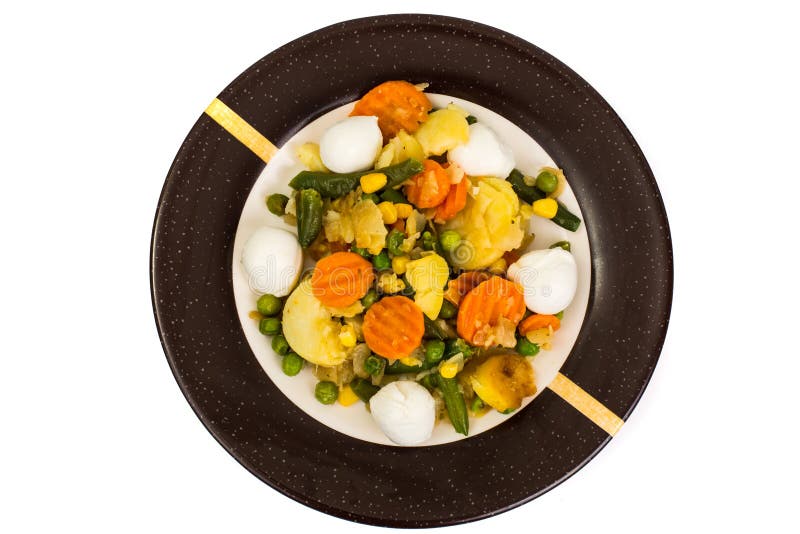 Vegetable Saute with Mozzarella Stock Image - Image of european, diet ...