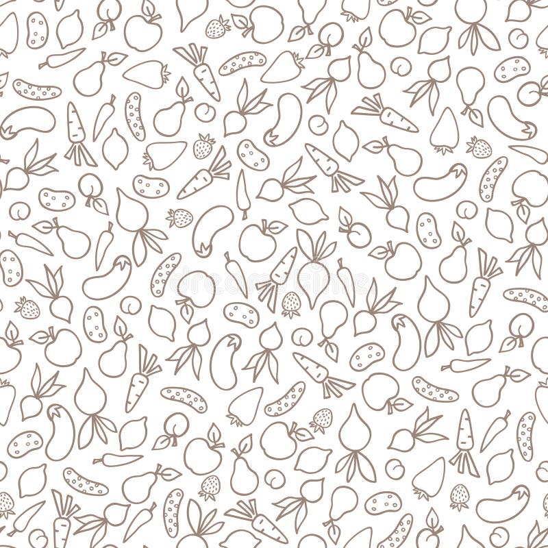 Vegetable Seamless Pattern. Healthy Food Ingredient Background Stock ...