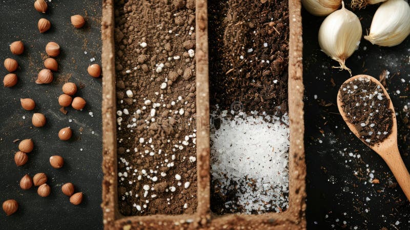 Vegetable Seeds with a Mix of Coco Coir, Peat, and Perlite, Showcasing ...