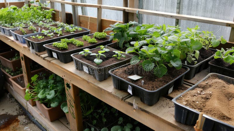 Vegetable Seeds with a Mix of Coco Coir, Peat, and Perlite, Showcasing ...