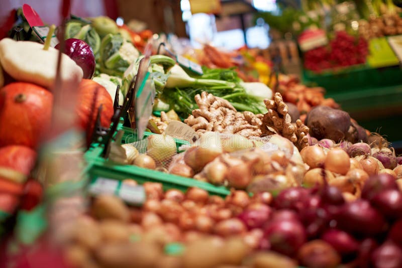 Vegetable Selection in the Supermarket Stock Photo - Image of shop ...