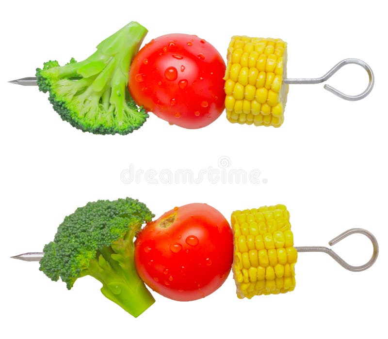 Vegetable skewers stock photo. Image of barbecue, tomato - 19640314
