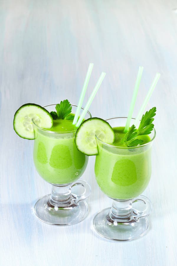 Vegetable Smoothie from Green Vegetables Stock Photo - Image of color ...