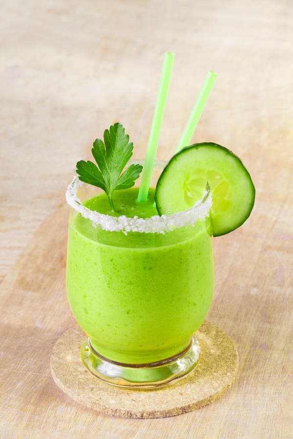 Vegetable Smoothie from Green Vegetables Stock Photo - Image of natural ...