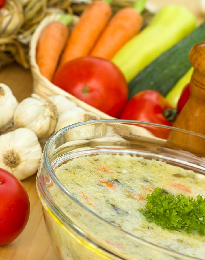 Fresh Soup 3 stock image. Image of garden, culinary, mushroom - 1494693