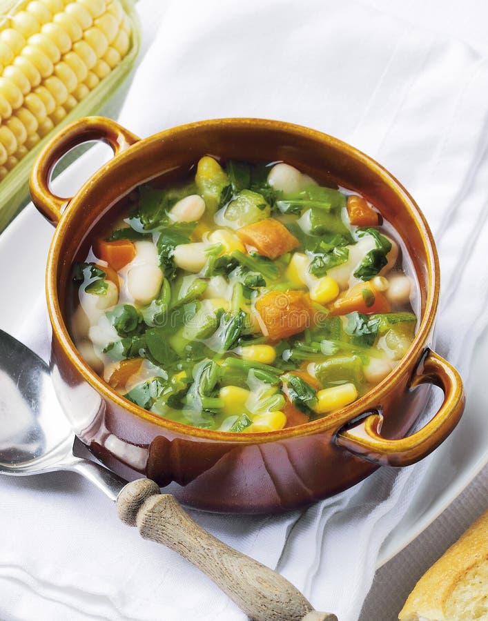 Vegetable Soup in a Cooking Pot. Stock Photo - Image of meal, carrot ...