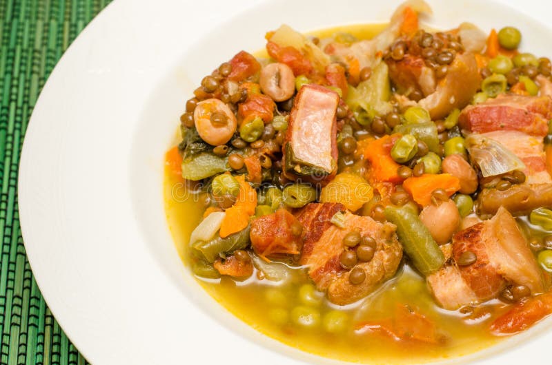 Vegetable soup with lard stock image. Image of food, cuisine - 36682713