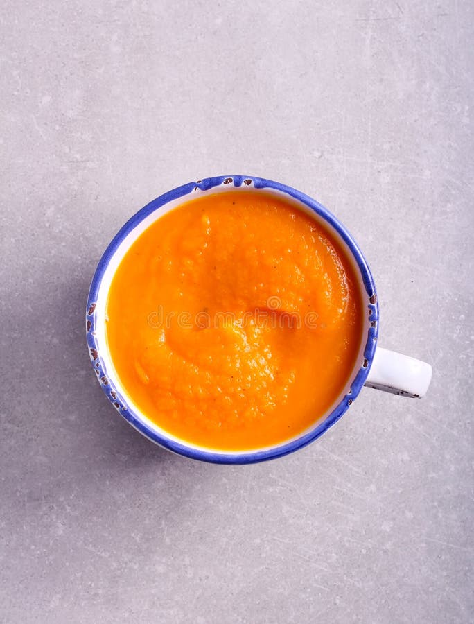 Vegetable Soup Orange Color Stock Image - Image of spicy, ginger: 82700277