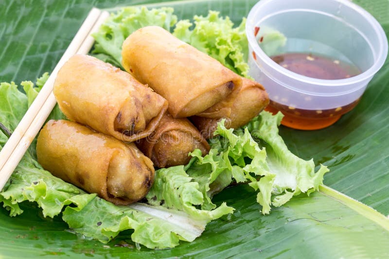 Vegetable Spring Rolls,snack Stock Image - Image of shiitake, delicious ...