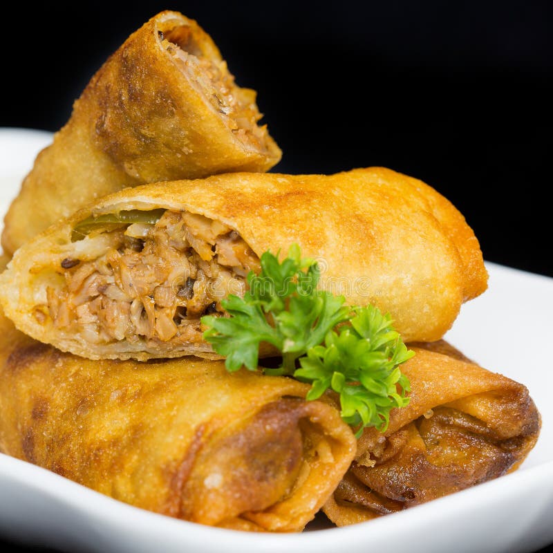 Vegetable Spring Rolls stock photo. Image of halal, pakistani - 48886972