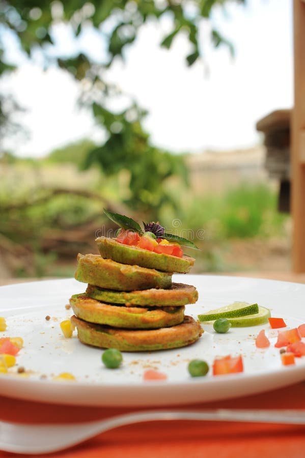 Vegetable Squash Pancakes Outdoor Stock Image - Image of closeup ...