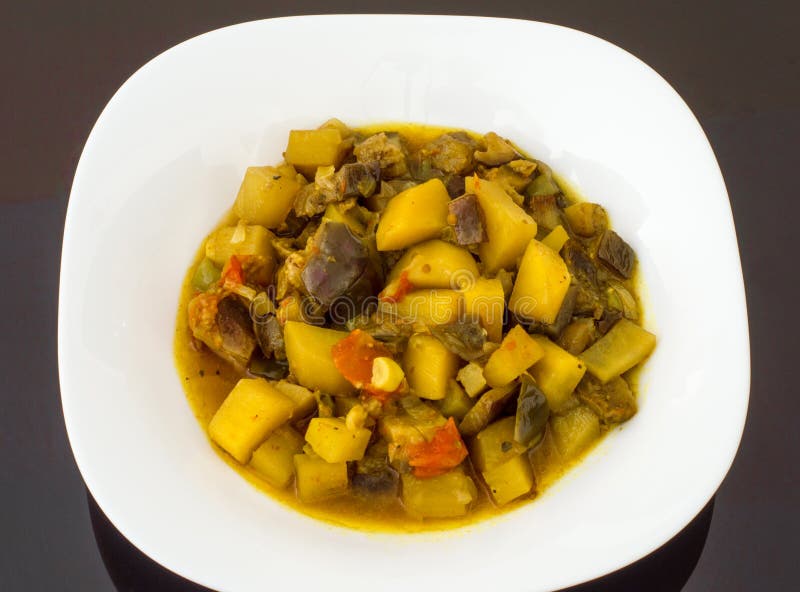 Vegetable Stew Served in a Plate Stock Photo - Image of aubergine ...