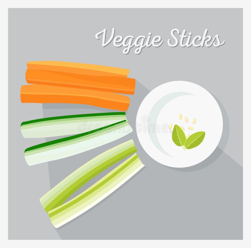 Vegetable sticks. stock vector. Illustration of healthy - 66681400