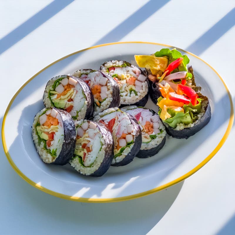 Vegetable Sushi Menu for Breakfast Stock Image - Image of restaurant ...