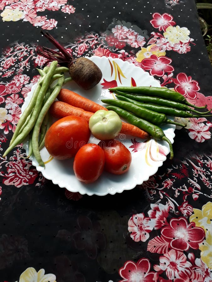 Vegetable on table stock image. Image of fish, dish - 189814931