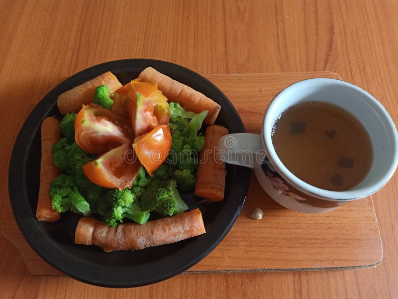 Vegetable and tea stock image. Image of produce, breakfast - 205482535