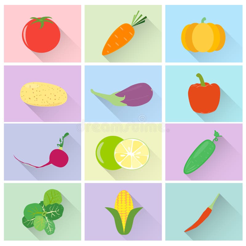 Vegetable vector set stock vector. Illustration of fresh - 41782444