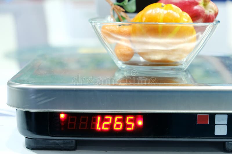 Vegetable on weight scale stock photo. Image of closeup - 105583522