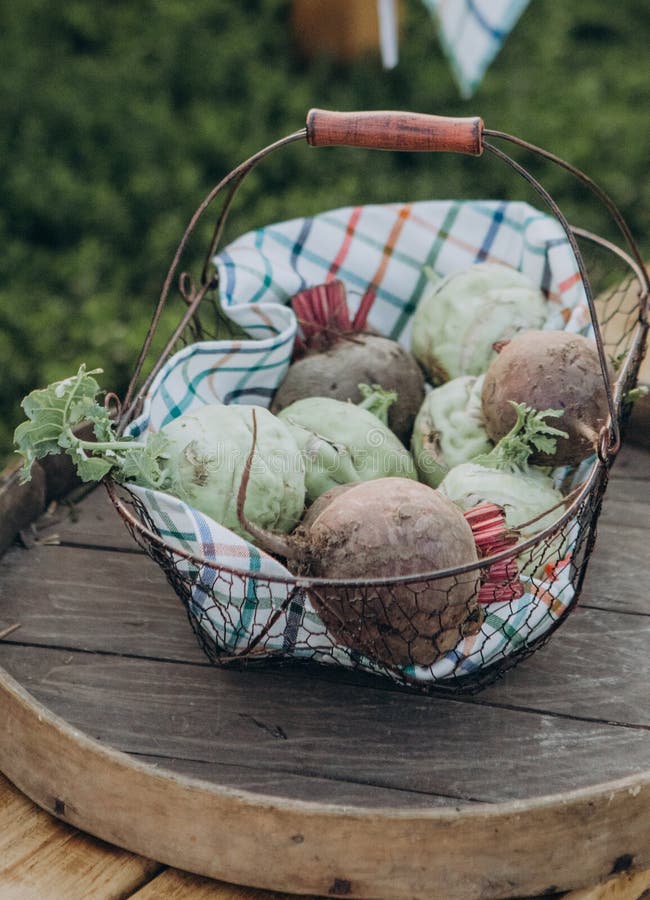 Vegetables of Beet Cabbage Basket Style Rustic Stock Image - Image of ...