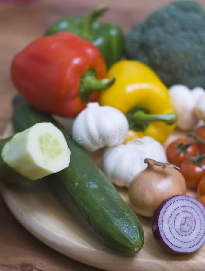 Vegetables on board stock image. Image of composed, small - 4270761