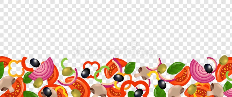Vegetables Border and Transparent Background Stock Vector ...