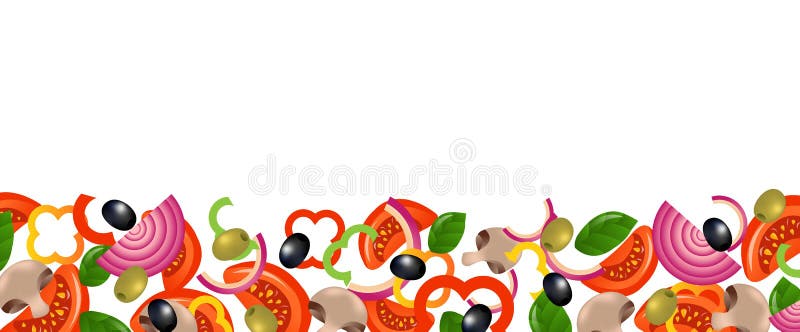 Vegetables Border and Black Background Stock Vector - Illustration of ...