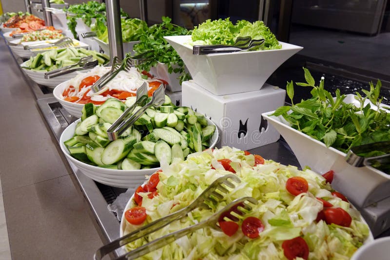 Vegetables on the Buffet. Assortment Stock Image - Image of snacks ...