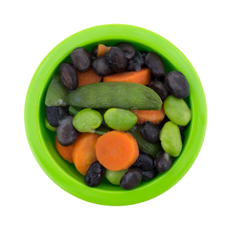 Vegetables in Butter in a Small Bowl Top View Stock Image - Image of ...