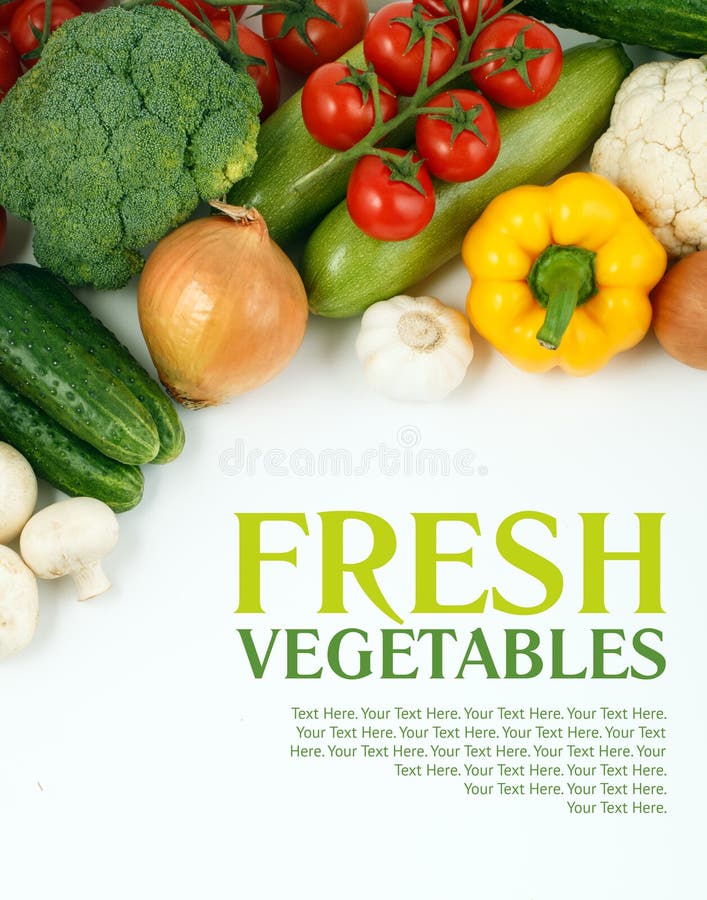 Vegetables Close-up with Space for Text. Stock Photo - Image of ...