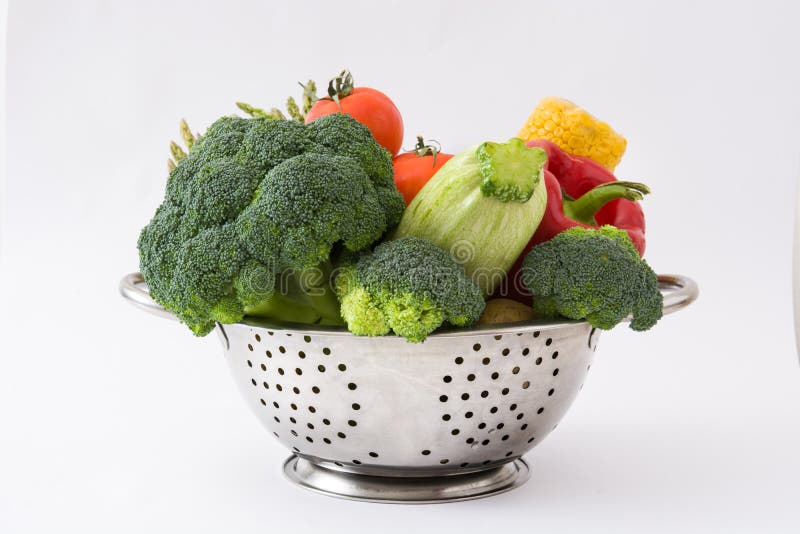 Vegetables in colander stock photo. Image of healthy - 33865916