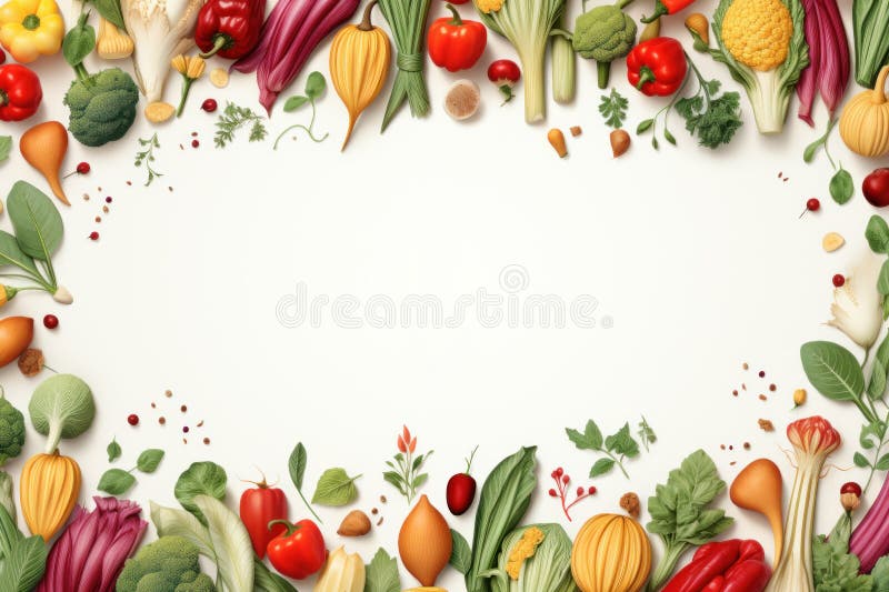 A Vegetables Collage Isolated on. Web Banner with Copy Space Stock ...