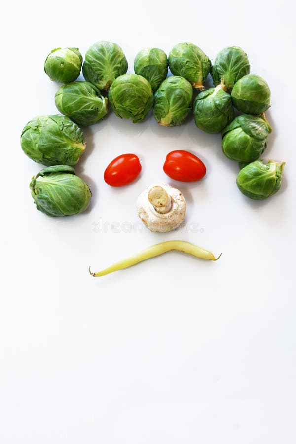 Vegetables face stock photo. Image of tomatoes, sprout - 4467226