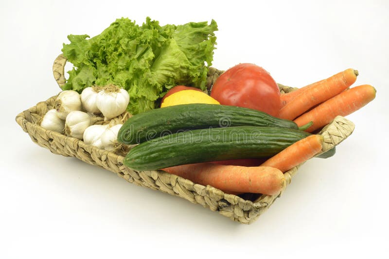 Vegetables . Fresh Bio Vegetable in a Basket Stock Photo - Image of ...