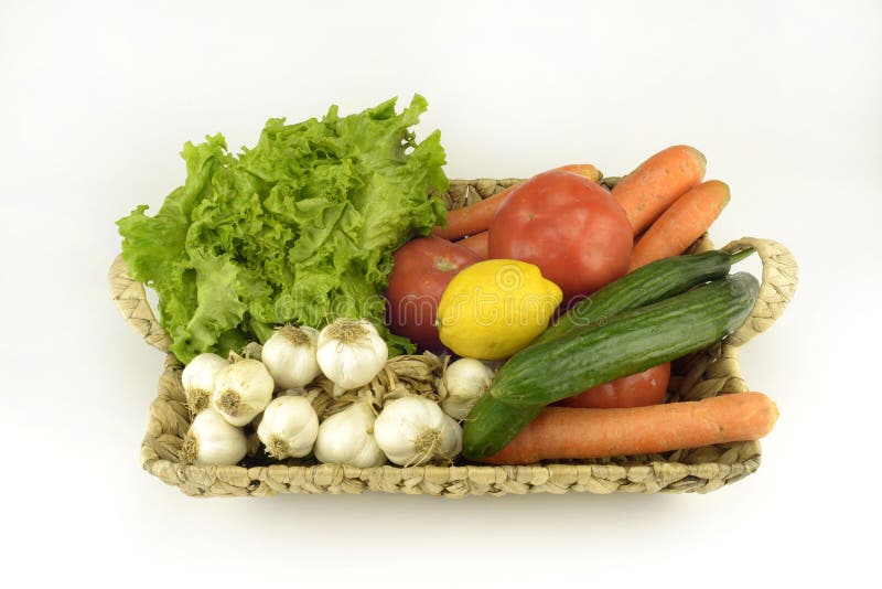 Vegetables . Fresh Bio Vegetable in a Basket Stock Image - Image of ...
