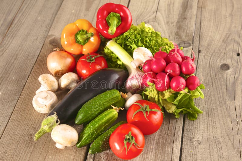 Vegetables . Fresh Bio Vegetable in a Basket Stock Image - Image of ...